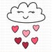 Clouds With Hearts Svg, Heart SVG, Sketch, Hand-drawn Heart Svg ...