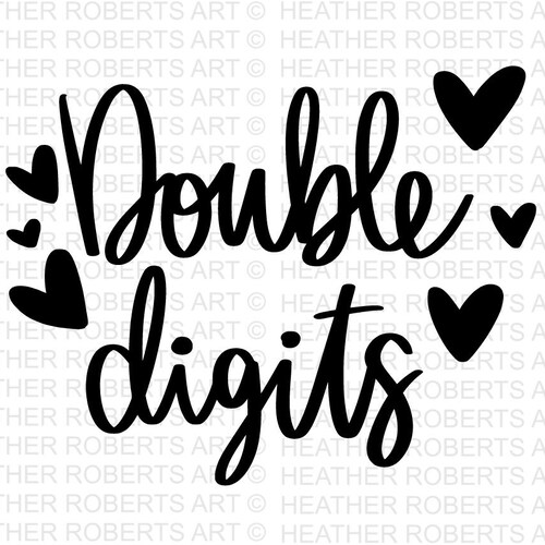 Double Digits SVG Retro Stacked Cut File 10th Birthday - Etsy