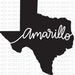 Amarillo City SVG, Texas Svg, Texas Clipart, Texas Silhouette, Texas ...