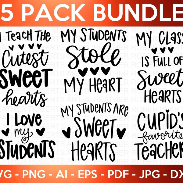 Valentine Teacher Svg - Etsy