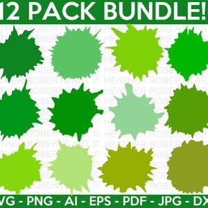 Slime SVG Bundle, Paint Splatter SVG, Paint Splash Svg, Paint Splats ...