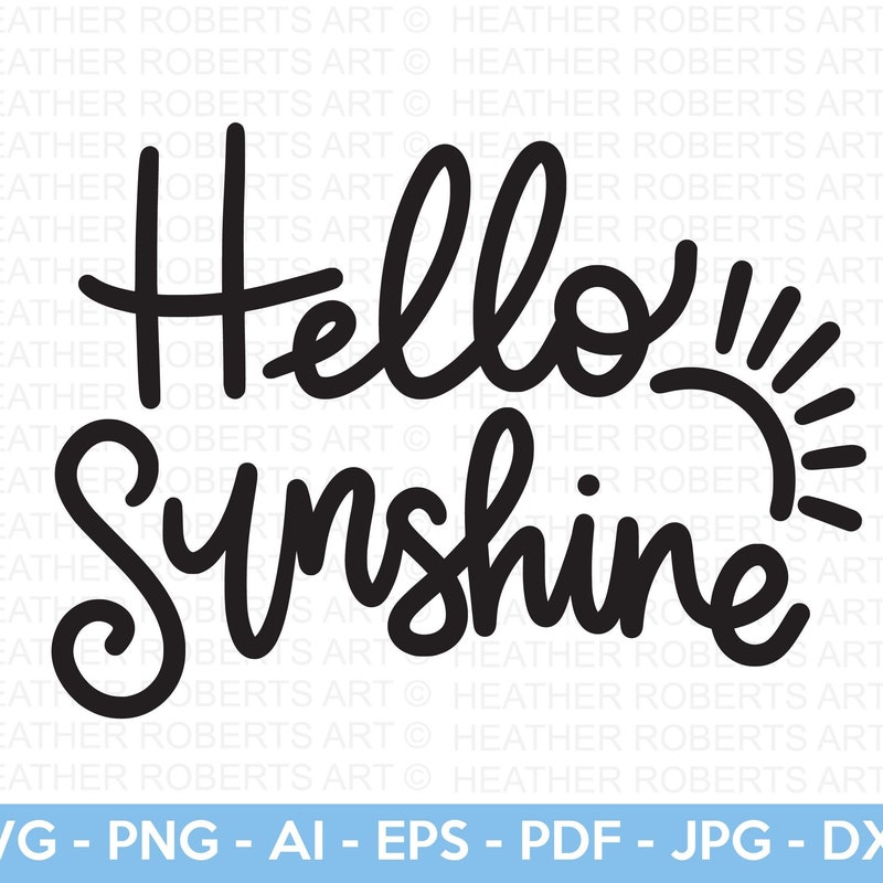 Hello Sunshine Svg - Etsy