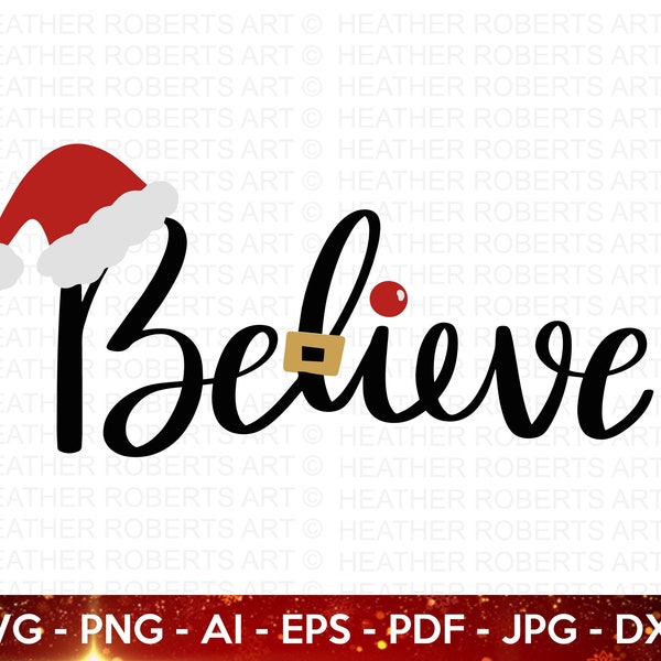 Believe Christmas Svg - Etsy