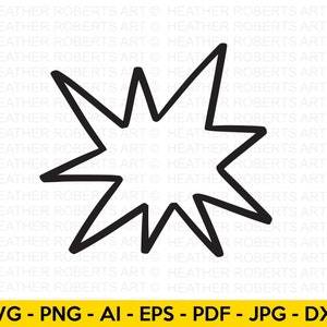 Explosion SVG Explosion Clipart Svg Cut Files for Cricut - Etsy