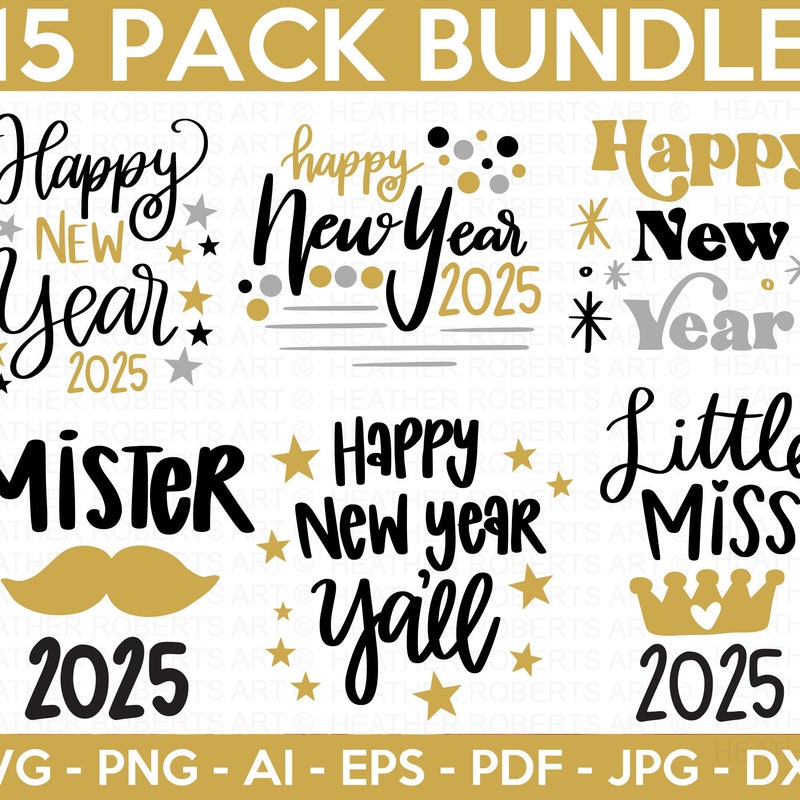 New Year Svg - Etsy
