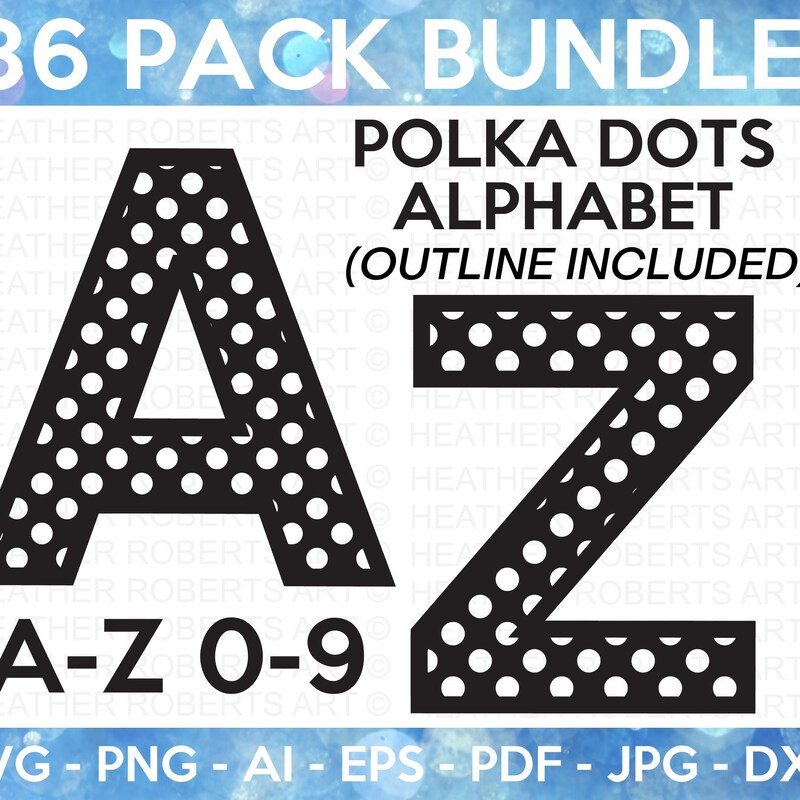 Polka Dot Letters Big - Etsy