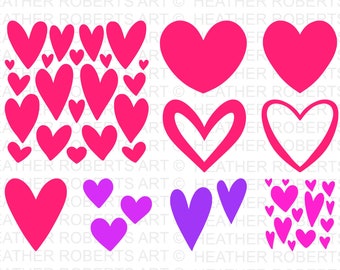 Heart Svg Bundle, Heart Svg, Open Heart Svg, Doodle Heart Svg, Love Svg ...