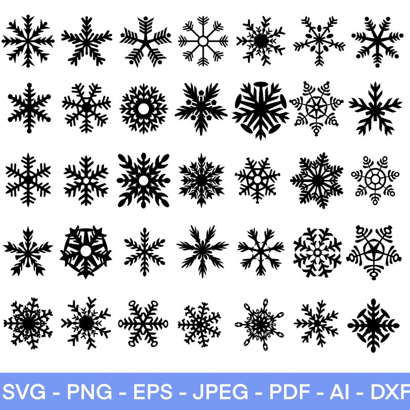 Copos de nieve svg svg - Etsy México