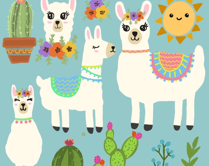 Llamacorns and Rainbows clipart - Unicorn Llamas - clipart - Alpaca ...
