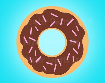 Cool Doughnut Clipart Doughnut Digital Download Fast Food - Etsy
