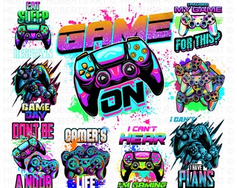 Gamer Sublimation Bundle, Gamer Shirt PNG, Video Games PNG, Game ...