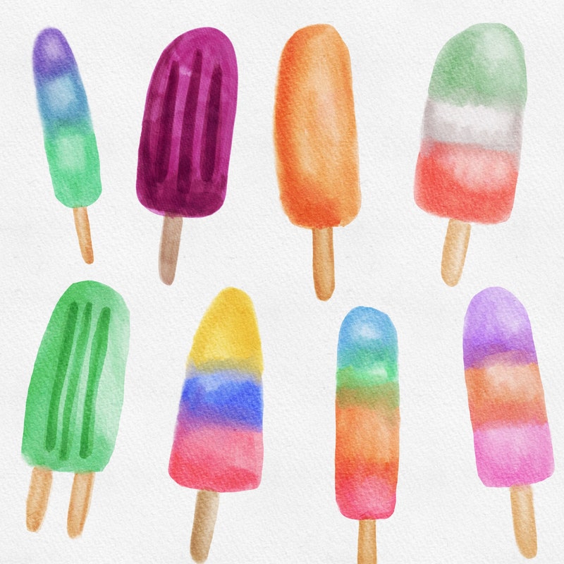 Popsicle Clipart - Etsy