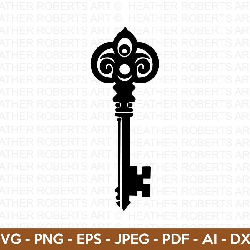 Skeleton Key Clipart - Etsy