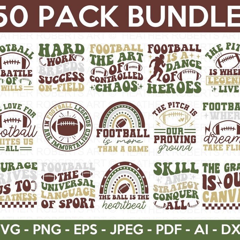 Football Svg - Etsy
