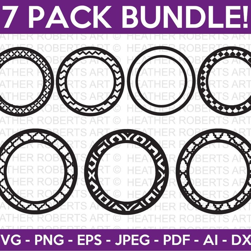 Circle Frame Svg - Etsy