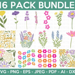 Flowers SVG Bundle, Flowers Svg, Spring Svg, Floral SVG, Flowers ...