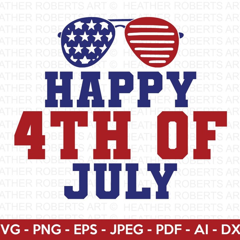Happy 4th of July Svg - Etsy