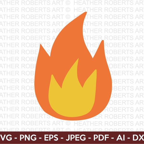 Flame Svg - Etsy