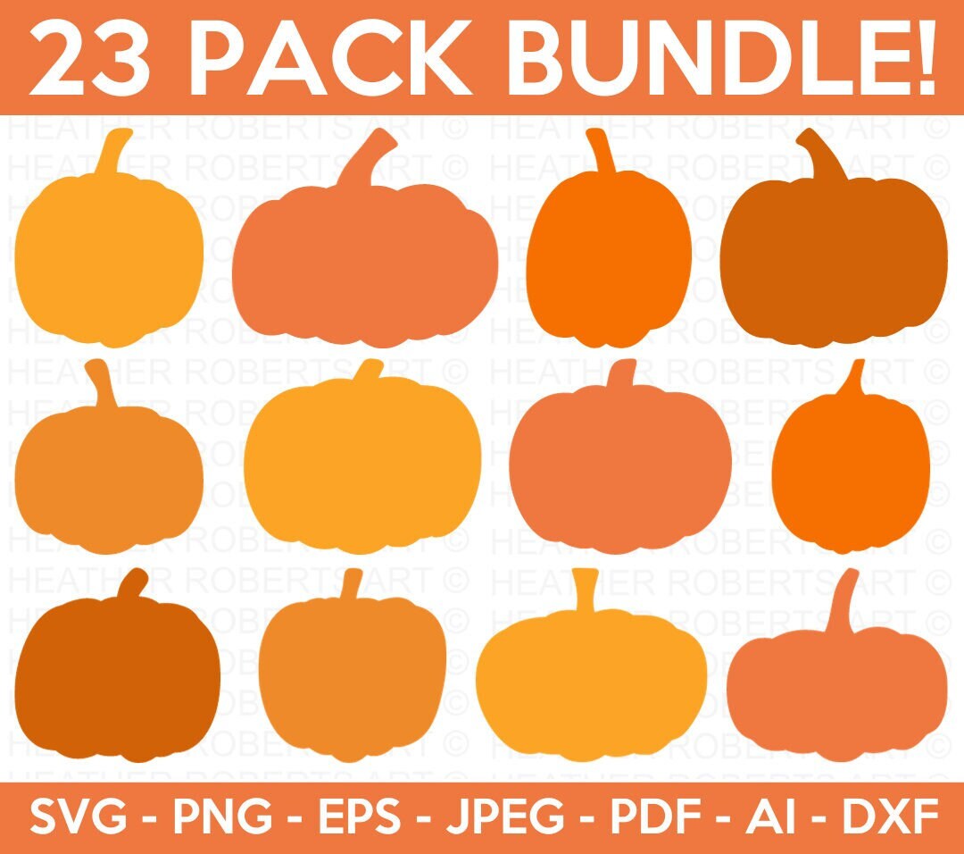Pumpkin SVG Bundle, Pumpkin SVG, Pumpkin Vector, Halloween Svg, Pumpkin ...