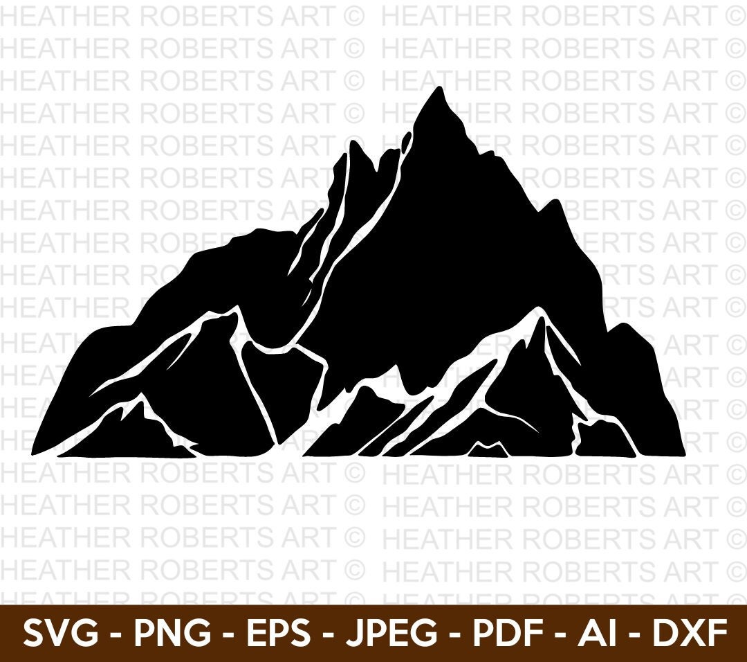 Mountain SVG, Landscapes SVG, Mountain Silhouette SVG, Wilderness Svg ...