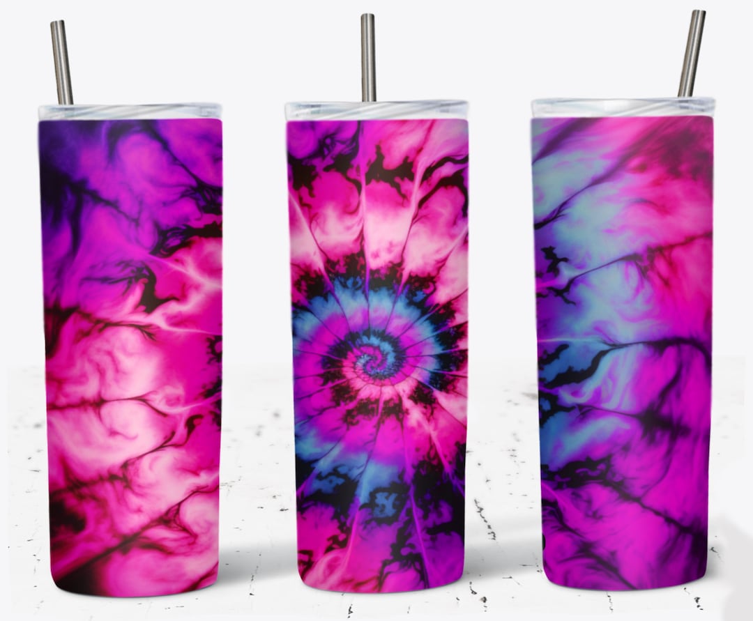 20 Oz Tie Dye Skinny Tumbler Wrap Tie Dye Tumbler Wrap Vibrant Wrap