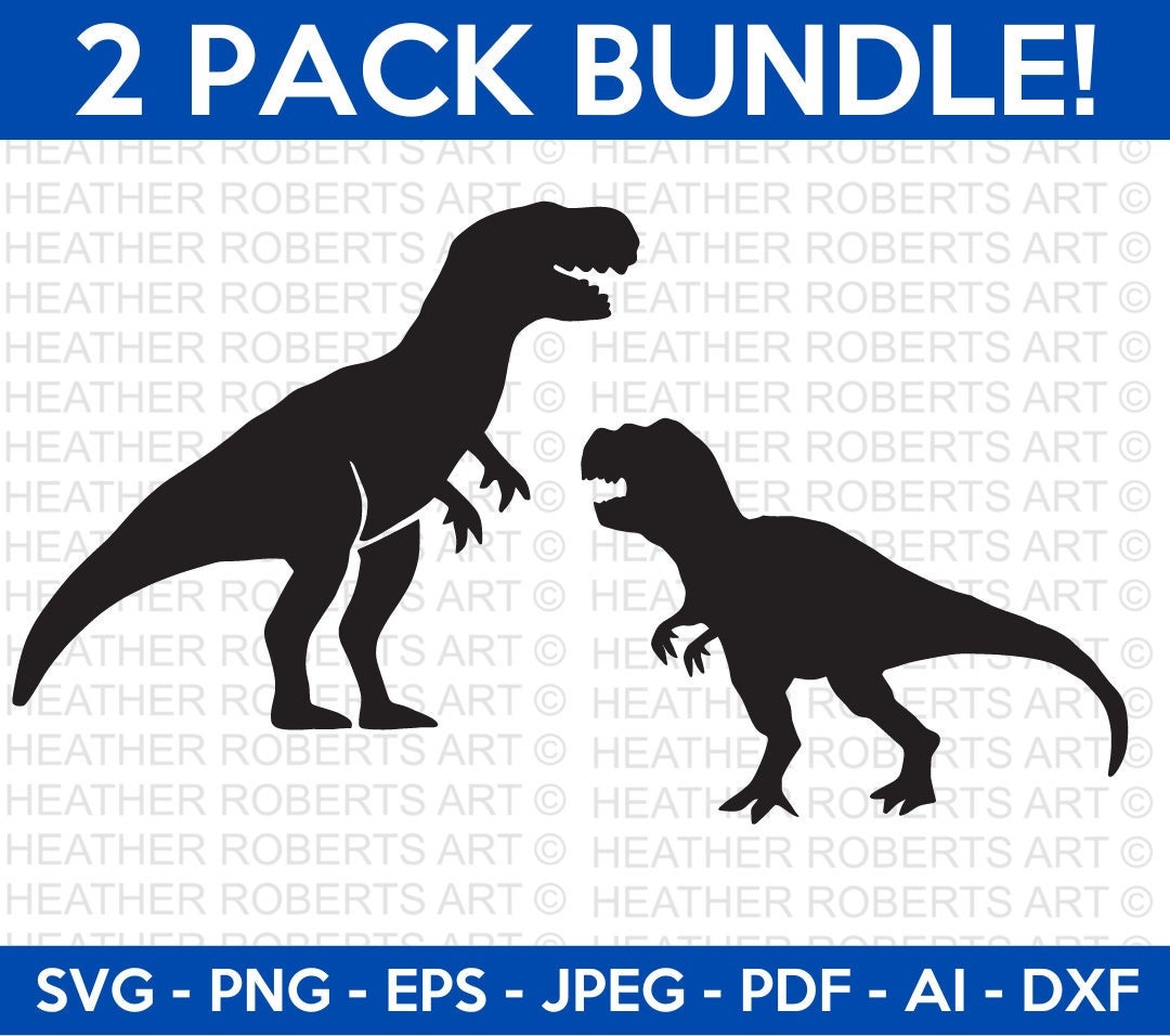 Dinosaur Mini Svg Bundle, Tyrannosaurus Svg, Dinosaur Silhouette, Kids ...