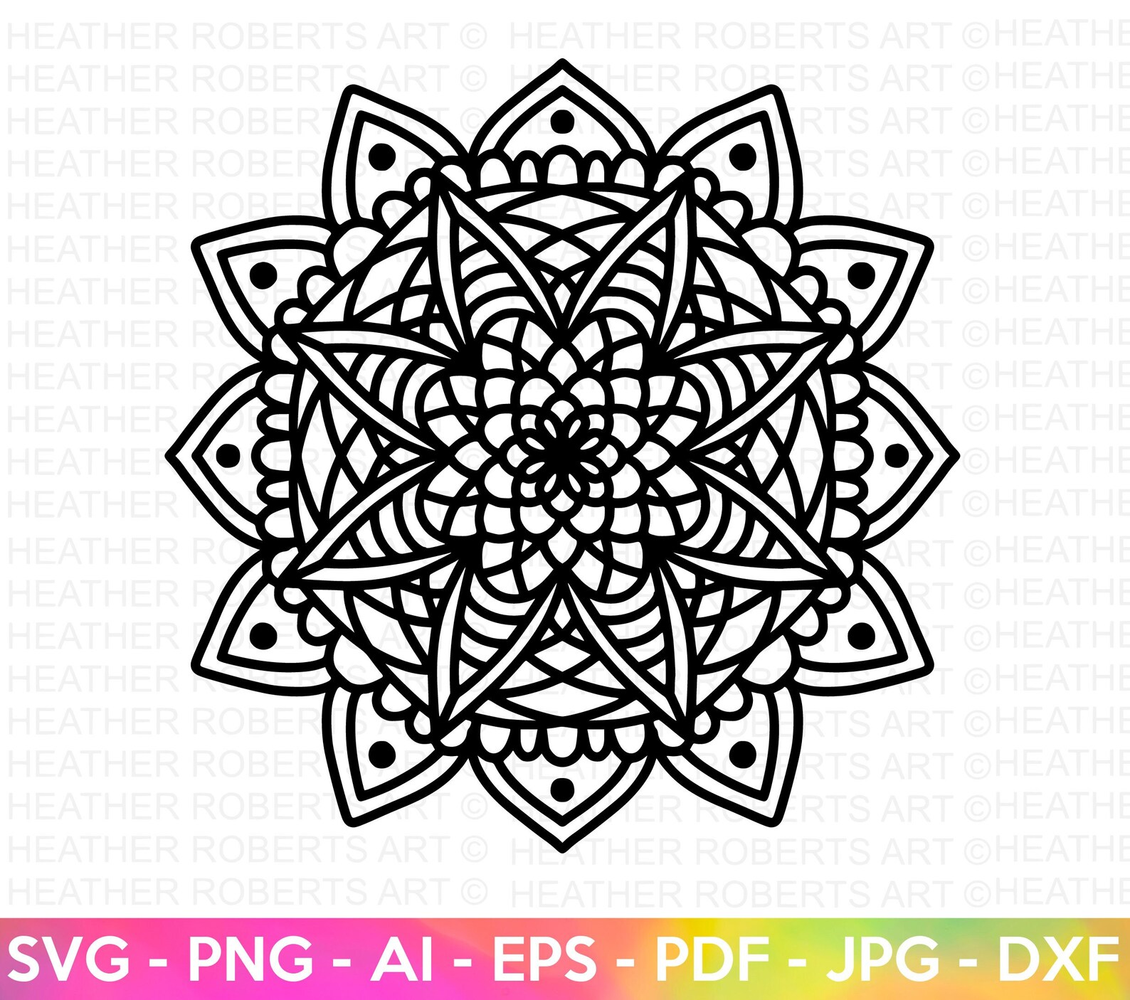Mandala SVG Mandala Design Zentangle Svg Mandala for - Etsy