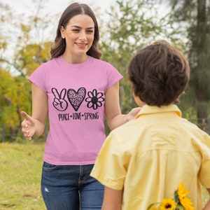 Peace Love Spring SVG, Spring SVG, Easter Svg, Spring Quotes, Flower ...