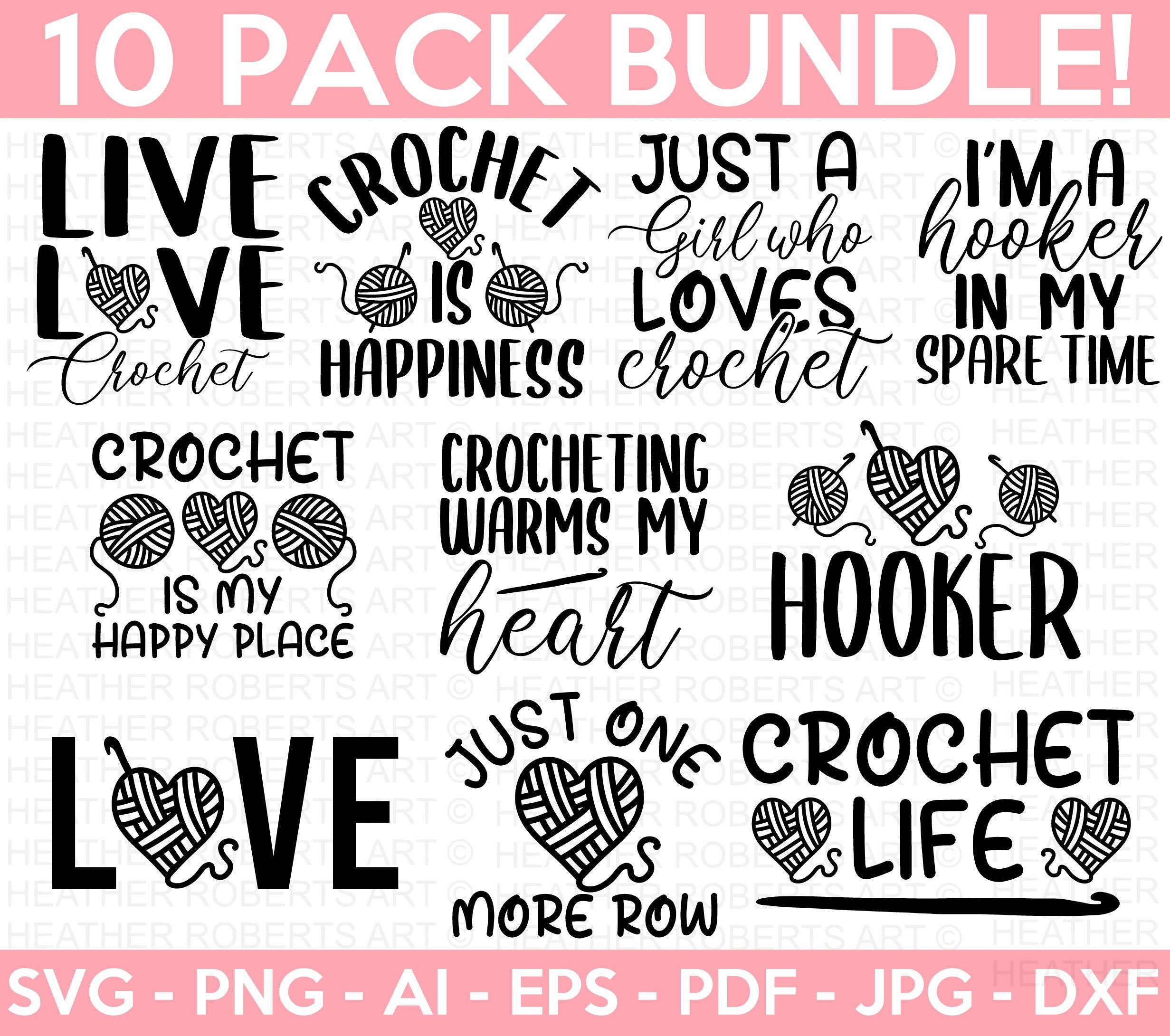 Crochet SVG Bundle Crochet SVG Crochet Quotes SVG Hook Svg - Etsy