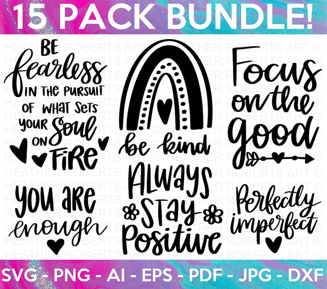 Inspirational Quotes Svg Bundle Motivational Quotes Svg Positive