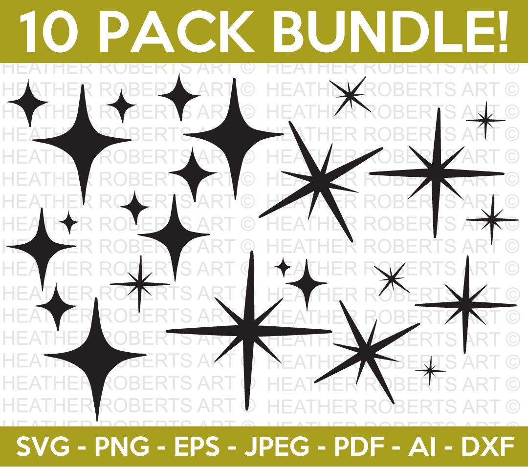 Sparkle SVG Bundle Sparkle Stars SVG Stars Svg Star - Etsy Canada