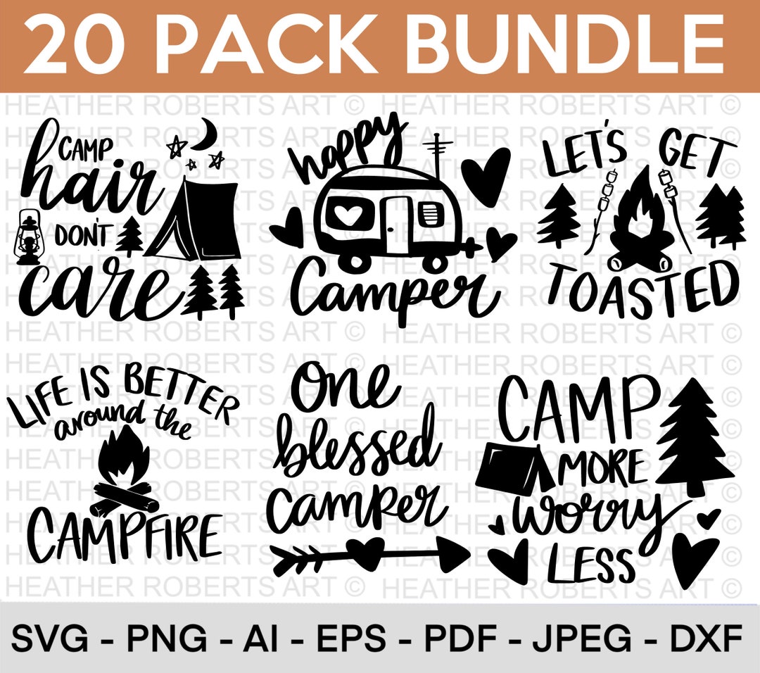 Camping Svg Bundle Camping Hoodie Svg Camping Life Svg Happy Camper