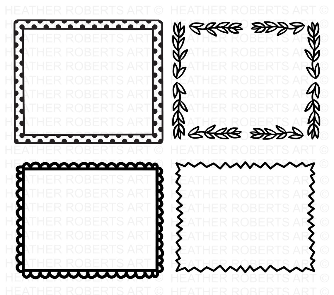 Frame Border SVG Bundle Square Frames SVG Fancy Borders SVG - Etsy UK