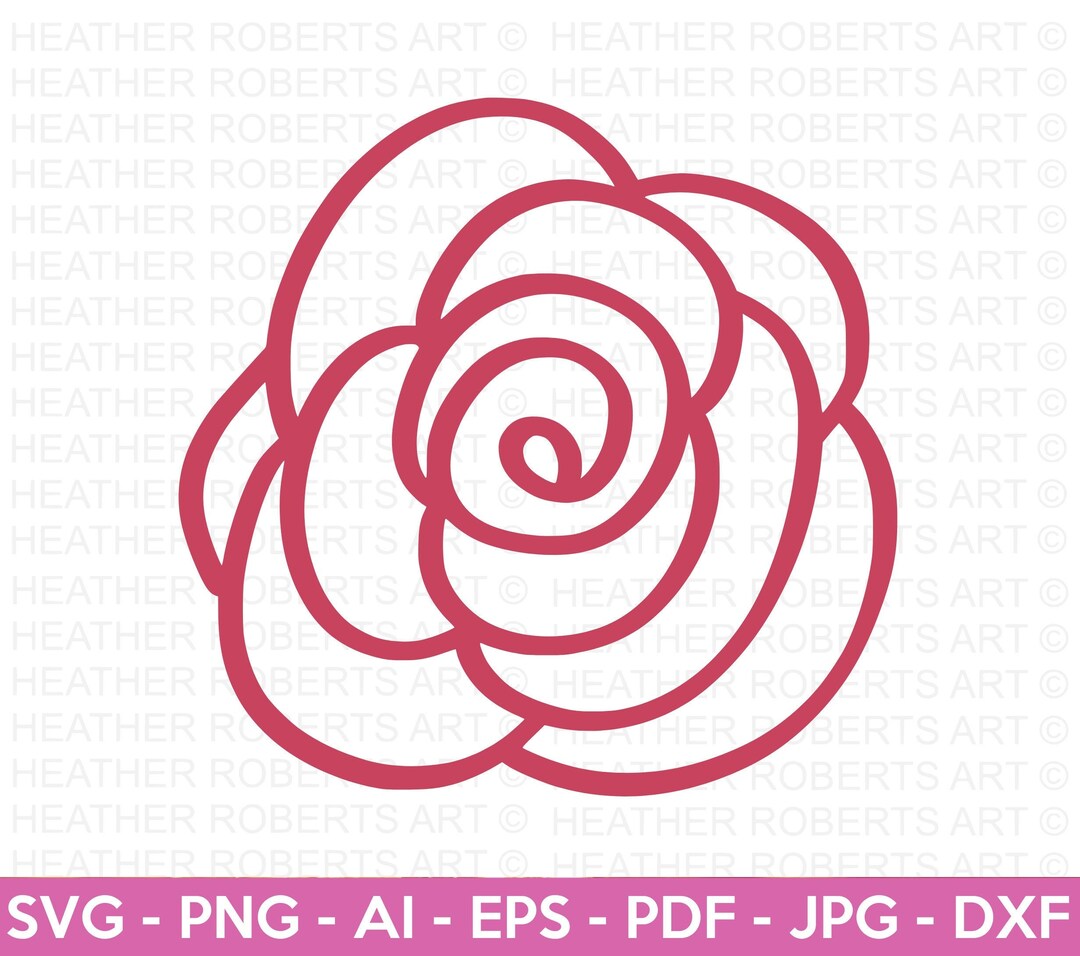 Rose Flower SVG Floral Decoration SVG Rose Svg Flowers SVG - Etsy