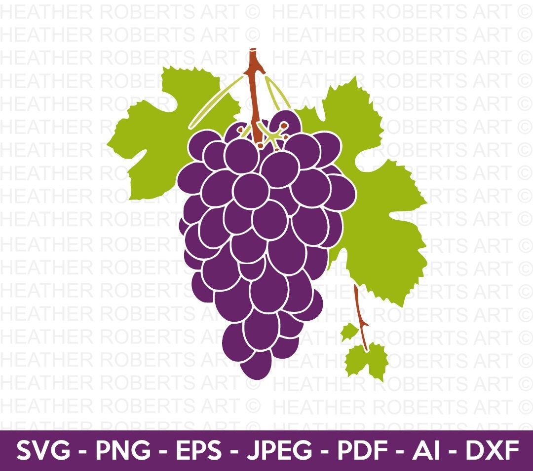 Grape SVG, Fruits SVG, Wine Svg, Berry Fruit Svg, Purple Fruit, Grapes Clipart, Cricut Cut Files ...
