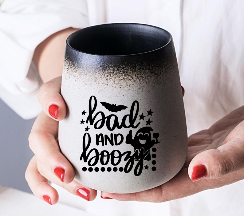 Bad and Boozy Ghost SVG: Halloween Shirt Design (digital Files) - Etsy