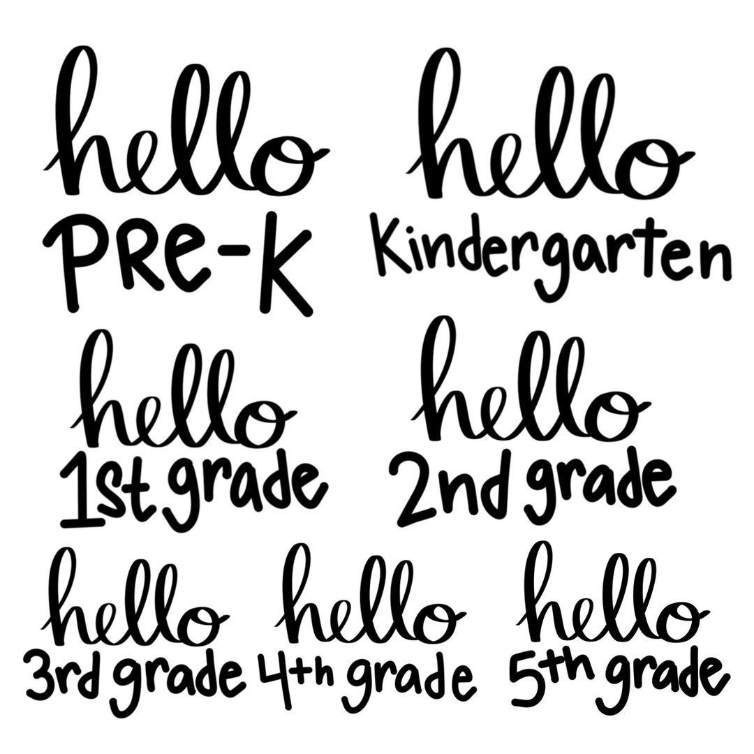 Back to School SVG Bundle, First Day of School Svg, Hello Second Grade ...