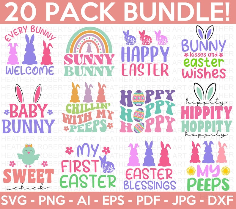 Easter SVG Bundle Easter SVG Happy Easter SVG Easter Bunny - Etsy