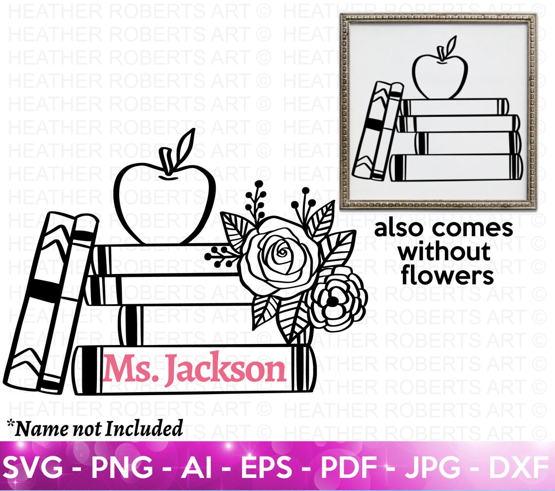 Teacher Monogram SVG Teacher Sign SVG Teacher SVG Book Svg | Etsy