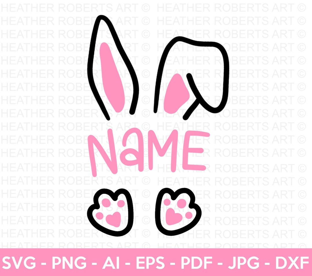 Easter Bunny Split Monogram SVG, Easter Bunny Svg, Bunny SVG, Rabbit ...