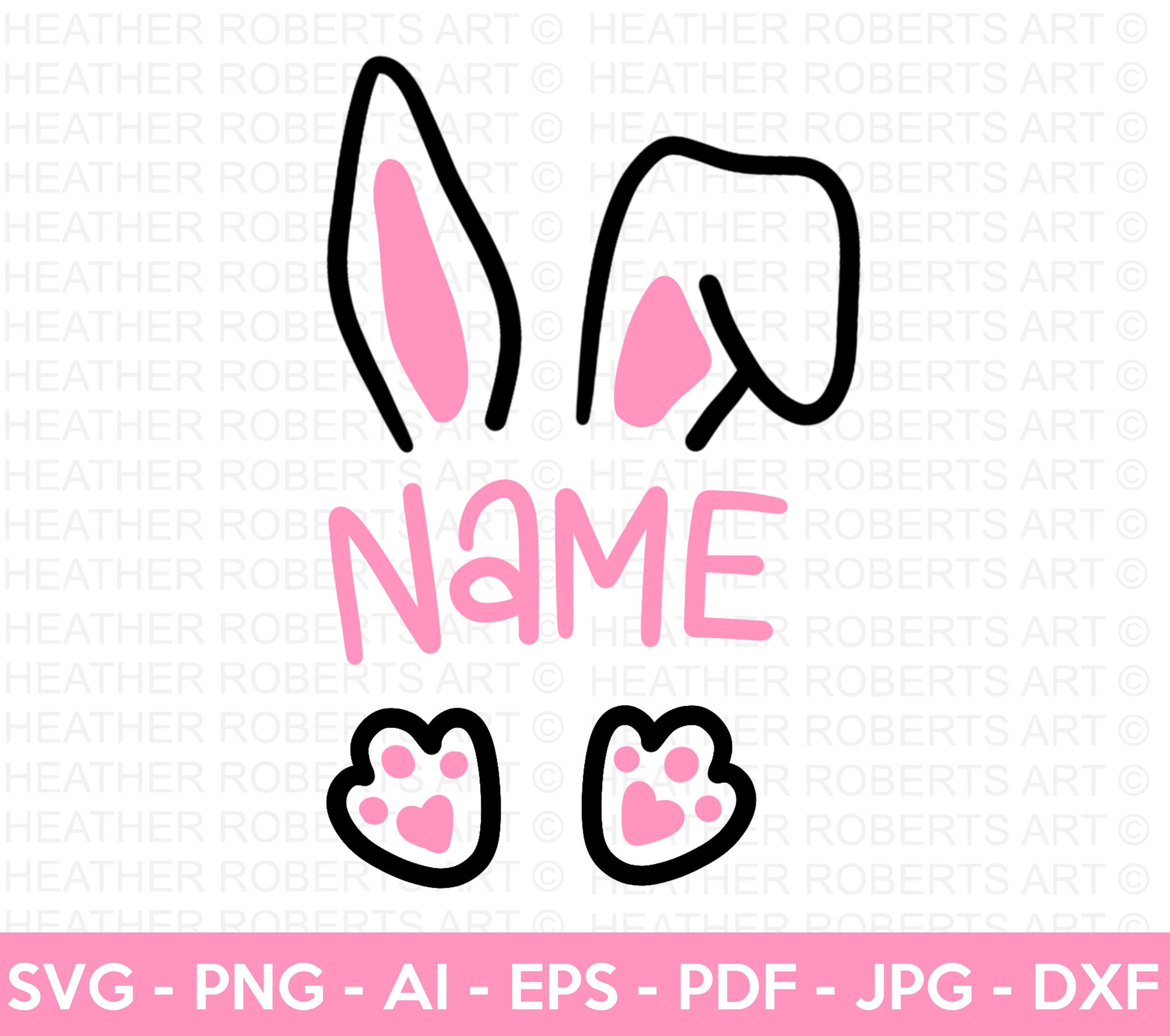 Easter Bunny Split Monogram SVG Easter Bunny Svg Bunny SVG - Etsy