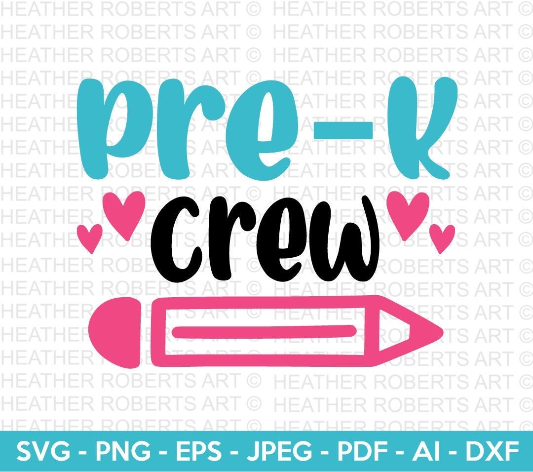 Pre-k Crew SVG: Back to School Shirt Cut File (digital Download) - Etsy ...