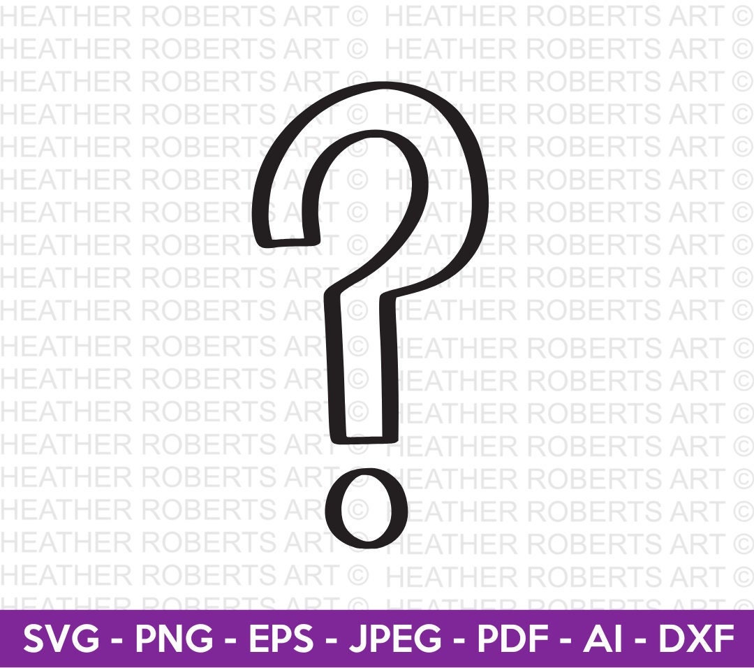 Question Mark SVG Clipart: Punctuation Cut Files (digital Download ...