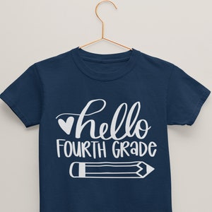 Fourth Grade SVG, Hello Fourth Grade SVG, Back to School SVG, School ...