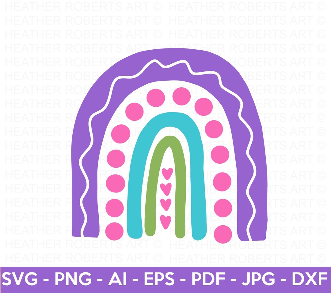 Rainbow SVG, Baby Rainbow SVG, Nursery Rainbow Decorations, Hand Drawn ...