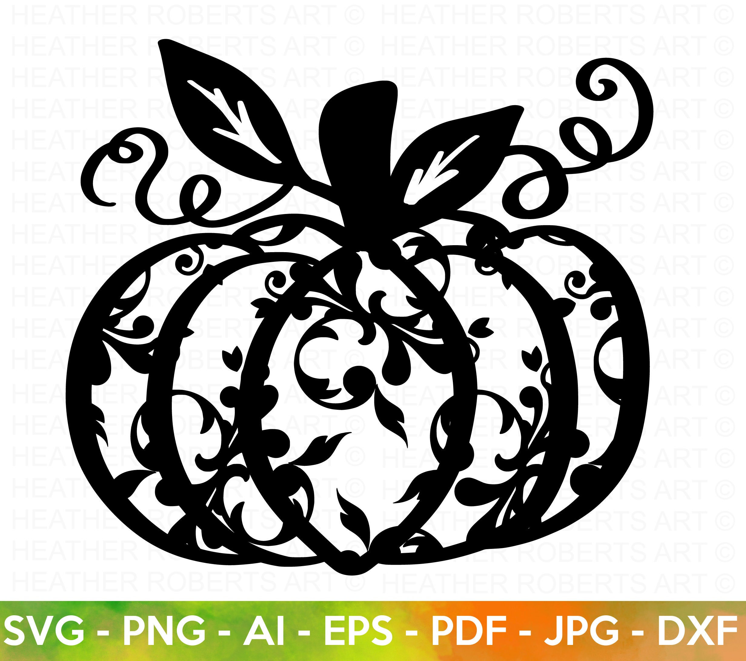 Fancy Decorative Pumpkin SVG Halloween SVG Fancy Pumpkin - Etsy
