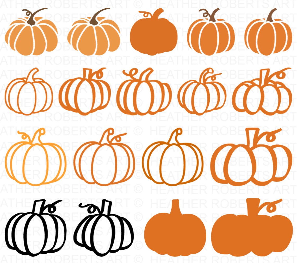 Pumpkin SVG Bundle, Pumpkin SVG, Pumpkin Vector, Halloween Svg, Pumpkin ...