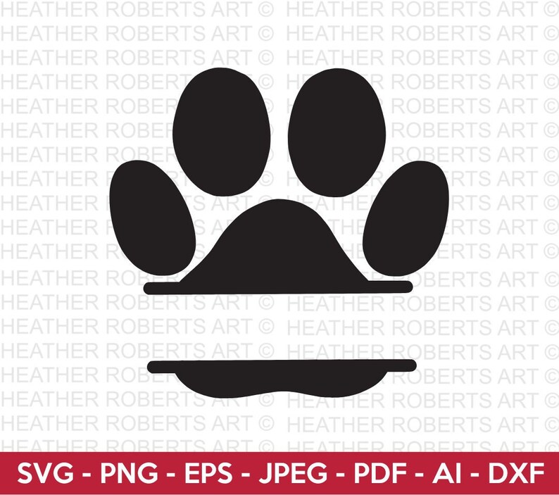 Dog Paw Monogram Svg Dog Svg Paw SVG Animal Paw Svg Animal - Etsy