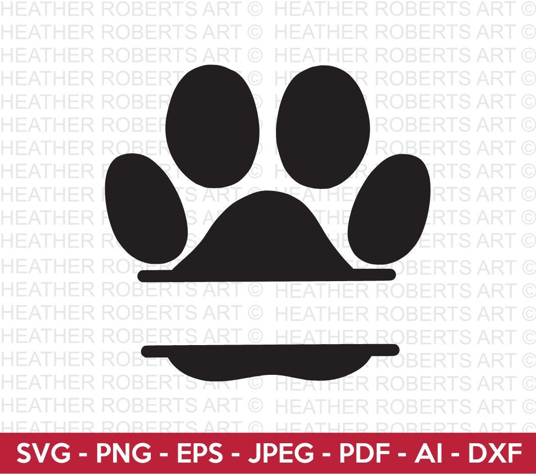 Dog Paw Monogram Svg Dog Svg Paw SVG Animal Paw Svg Animal - Etsy