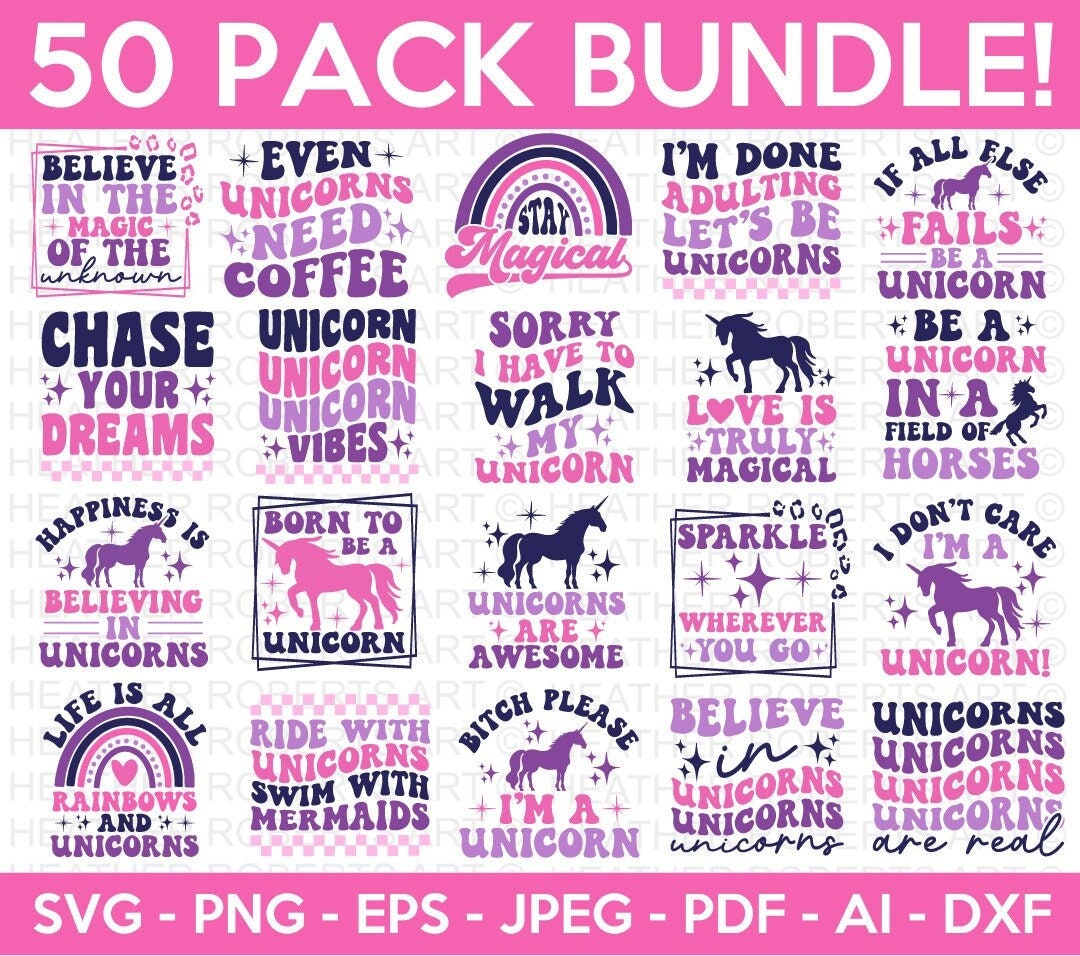 Unicorns Svg Bundle Magical Svg Bundle Unicorns Svg Unicorn Quotes